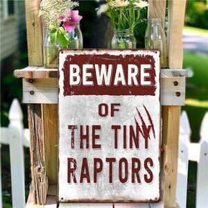 Accents | Chicken Signs Funny Chicken Coop Sign Beware Of The Tiny ...